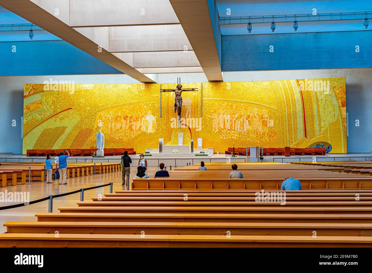 FATIMA, PORTUGAL, MAY 27, 2019: Interior of basilica of holy trinity in ...