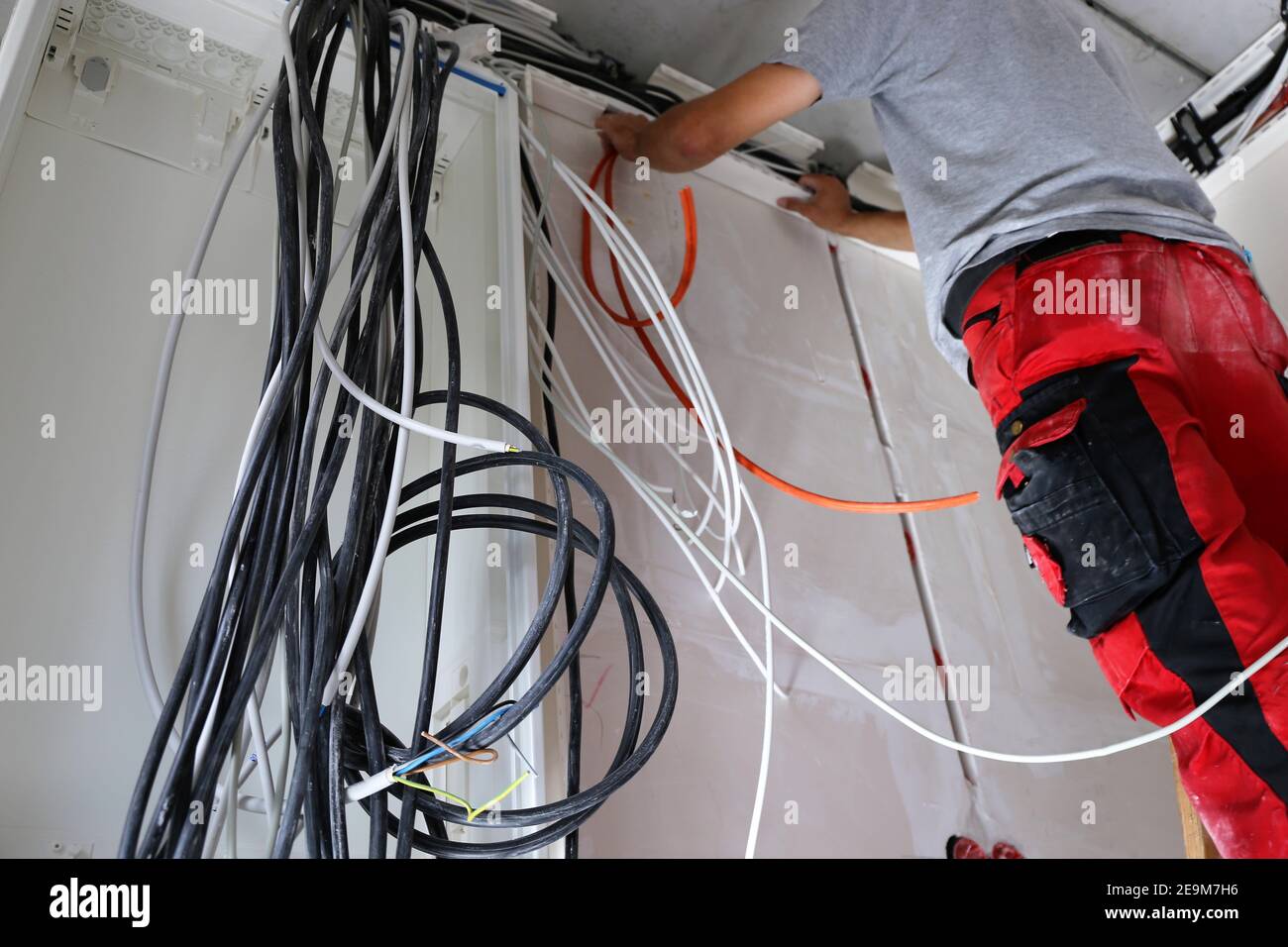 Professional electrical installation on a shell Stock Photo - Alamy