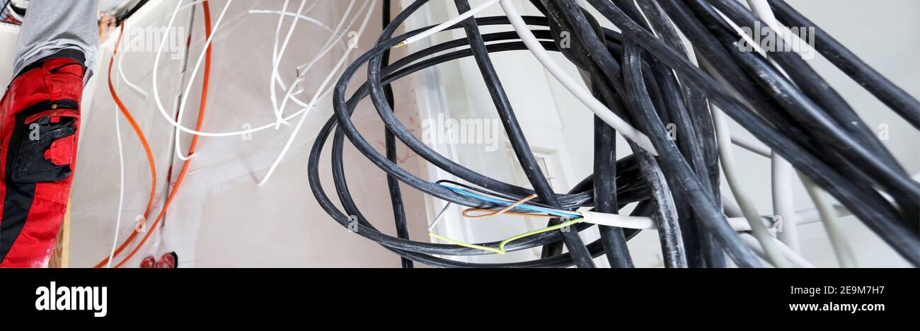 Professional electrical installation on a shell Stock Photo - Alamy