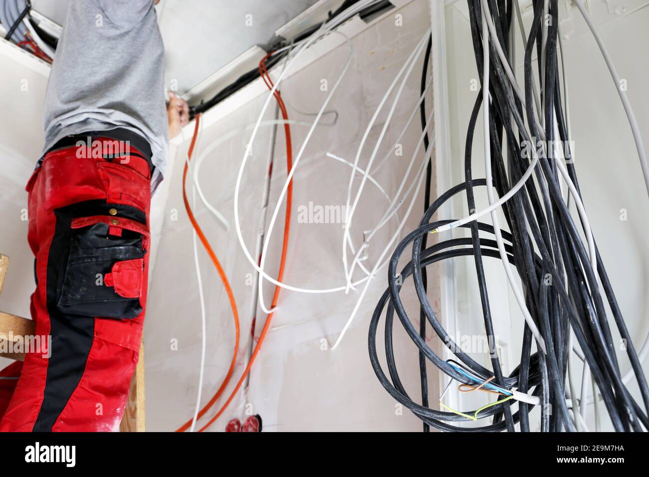 Professional electrical installation on a shell Stock Photo - Alamy