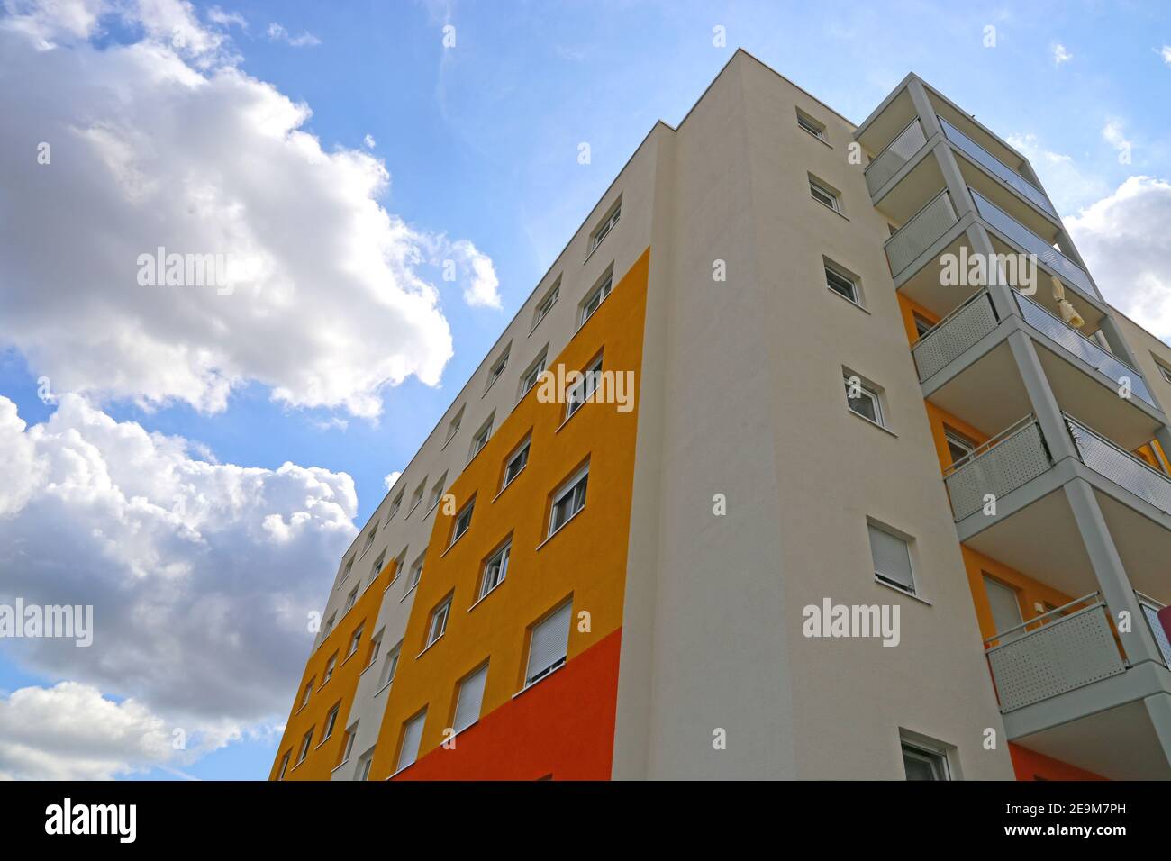 High-rise building with new facade coating Stock Photo - Alamy