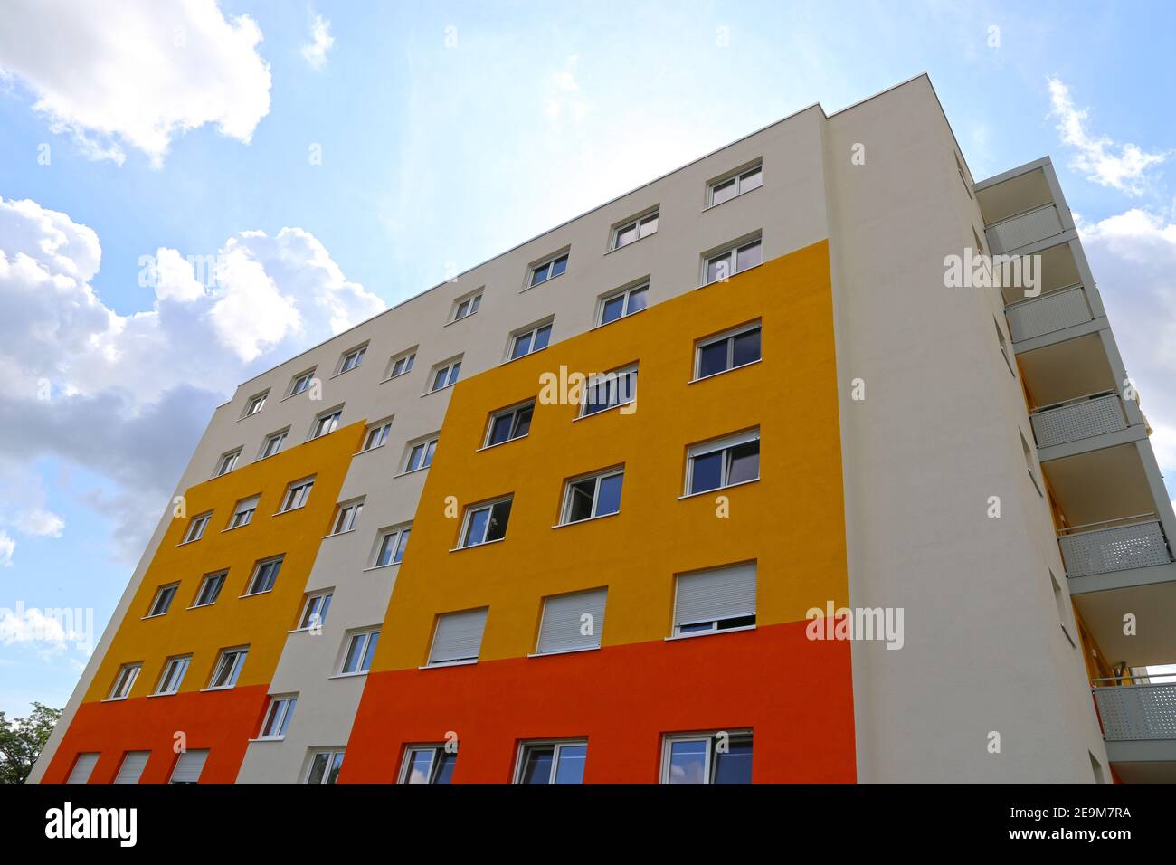High-rise building with new facade coating Stock Photo - Alamy