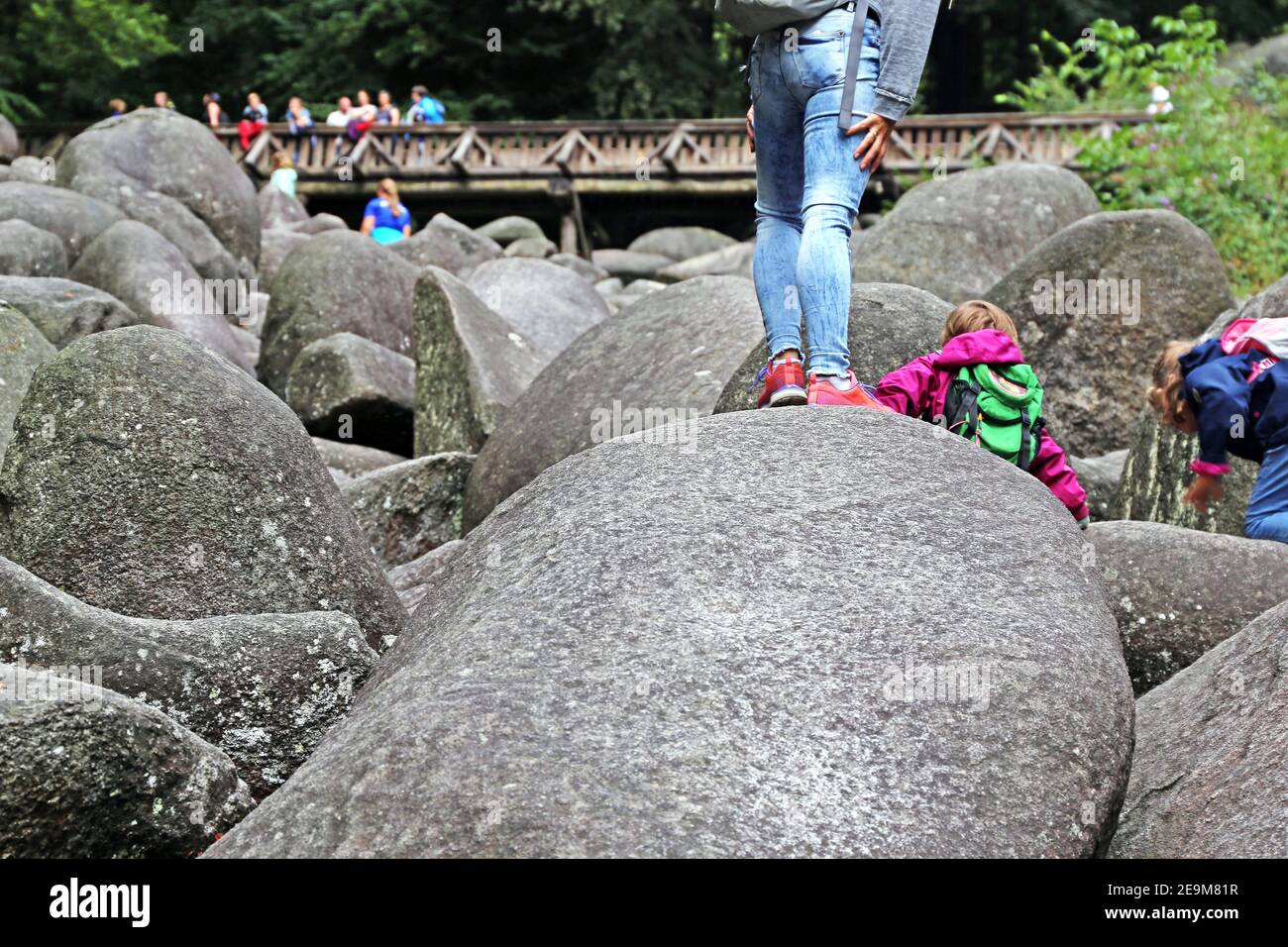Famous Felsenmeer in the Forest of Odes (Odenwald), Germany Stock Photo ...