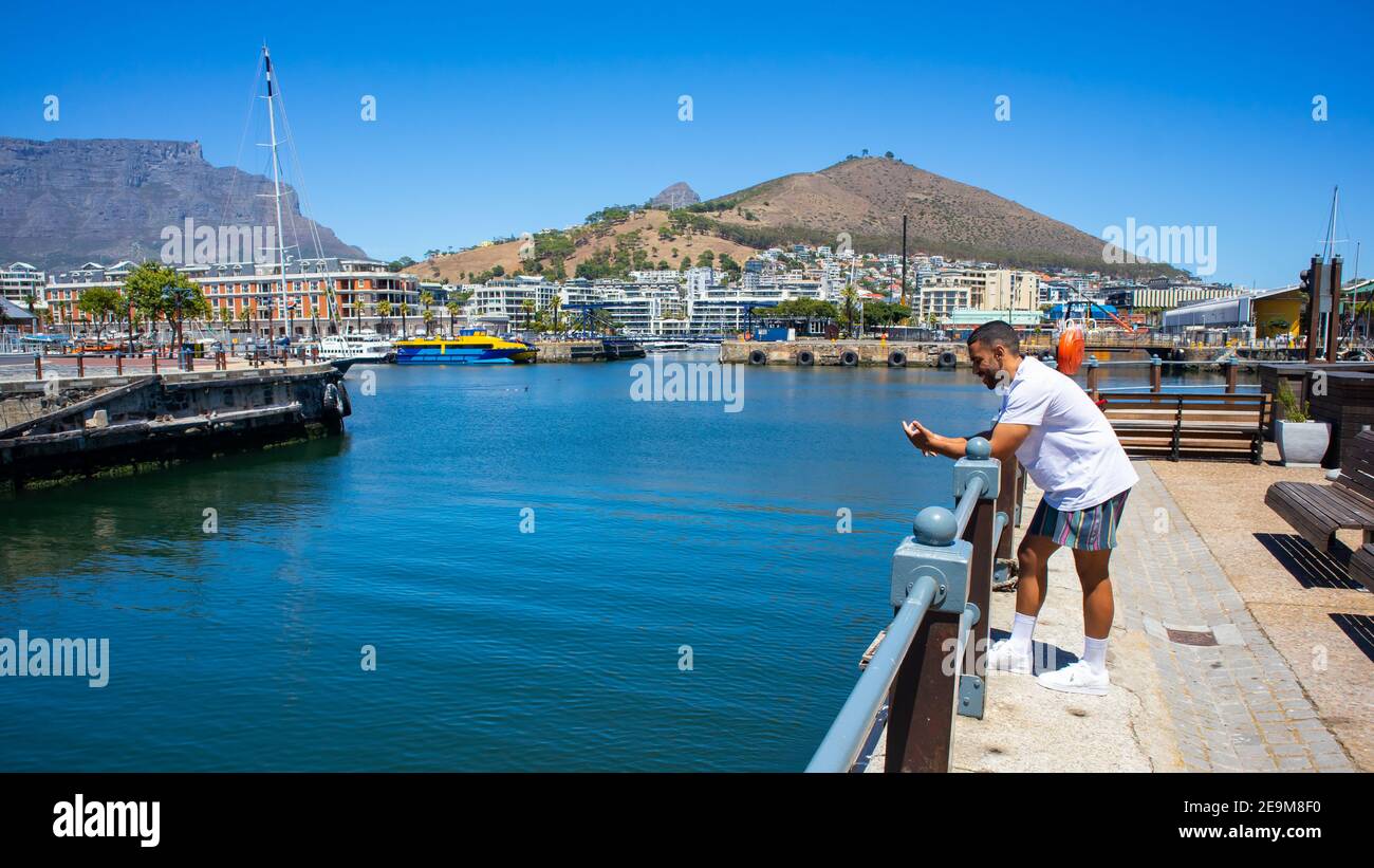 Waterfront- Cape Town, South Africa - 03-02-2021 South African man ...