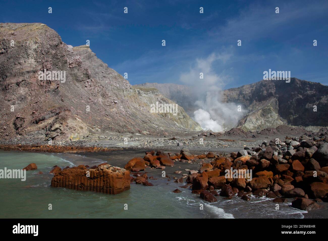 Crater Bay, White Island andesite stratovolcano, Bay of Plenty, New ...