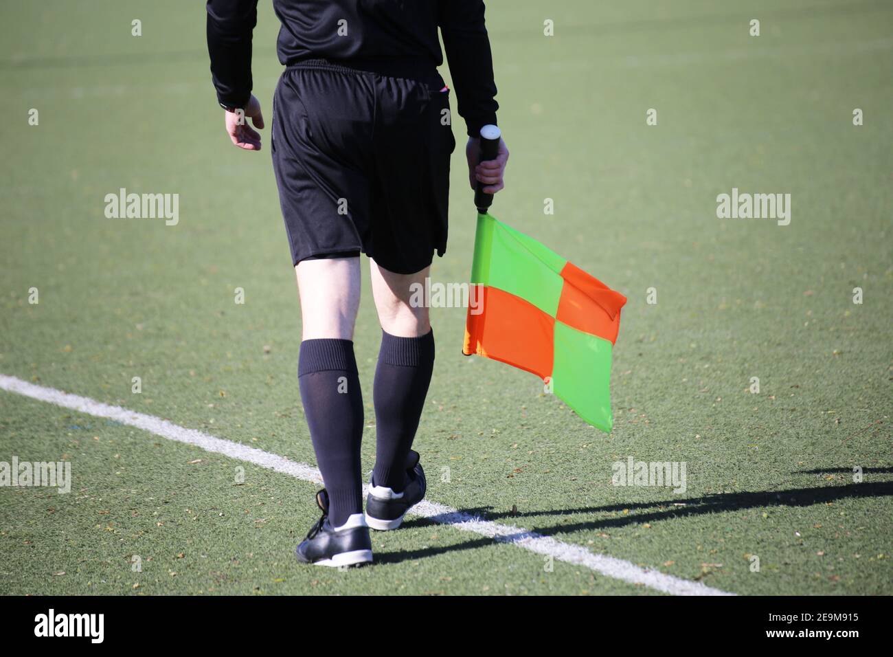 Soccer line referee (Linesman Stock Photo - Alamy