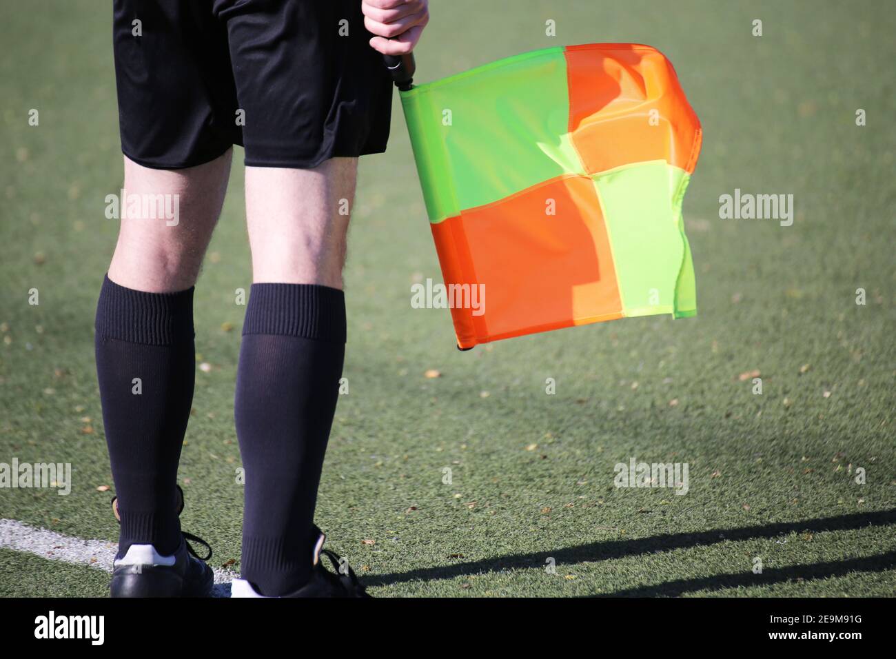 Soccer line referee (Linesman Stock Photo - Alamy