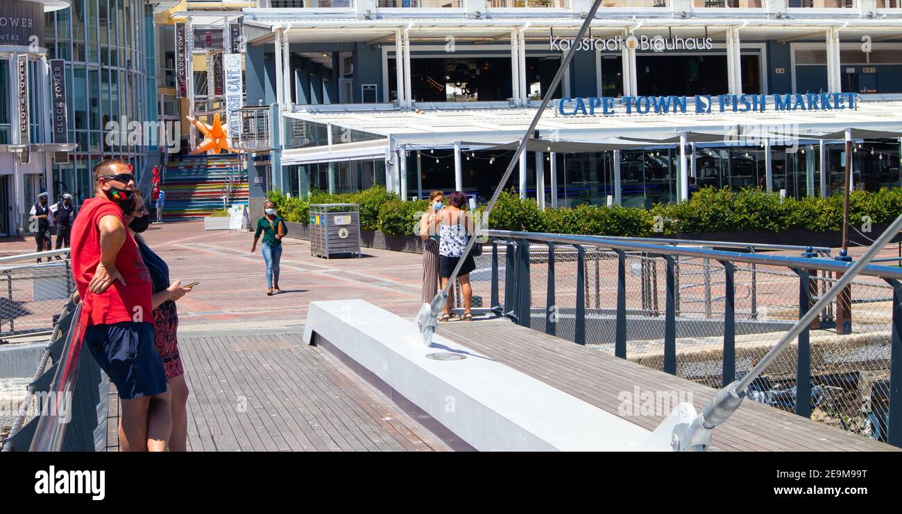 Waterfront- Cape Town, South Africa - 03-02-2021 Stylish women, couples ...