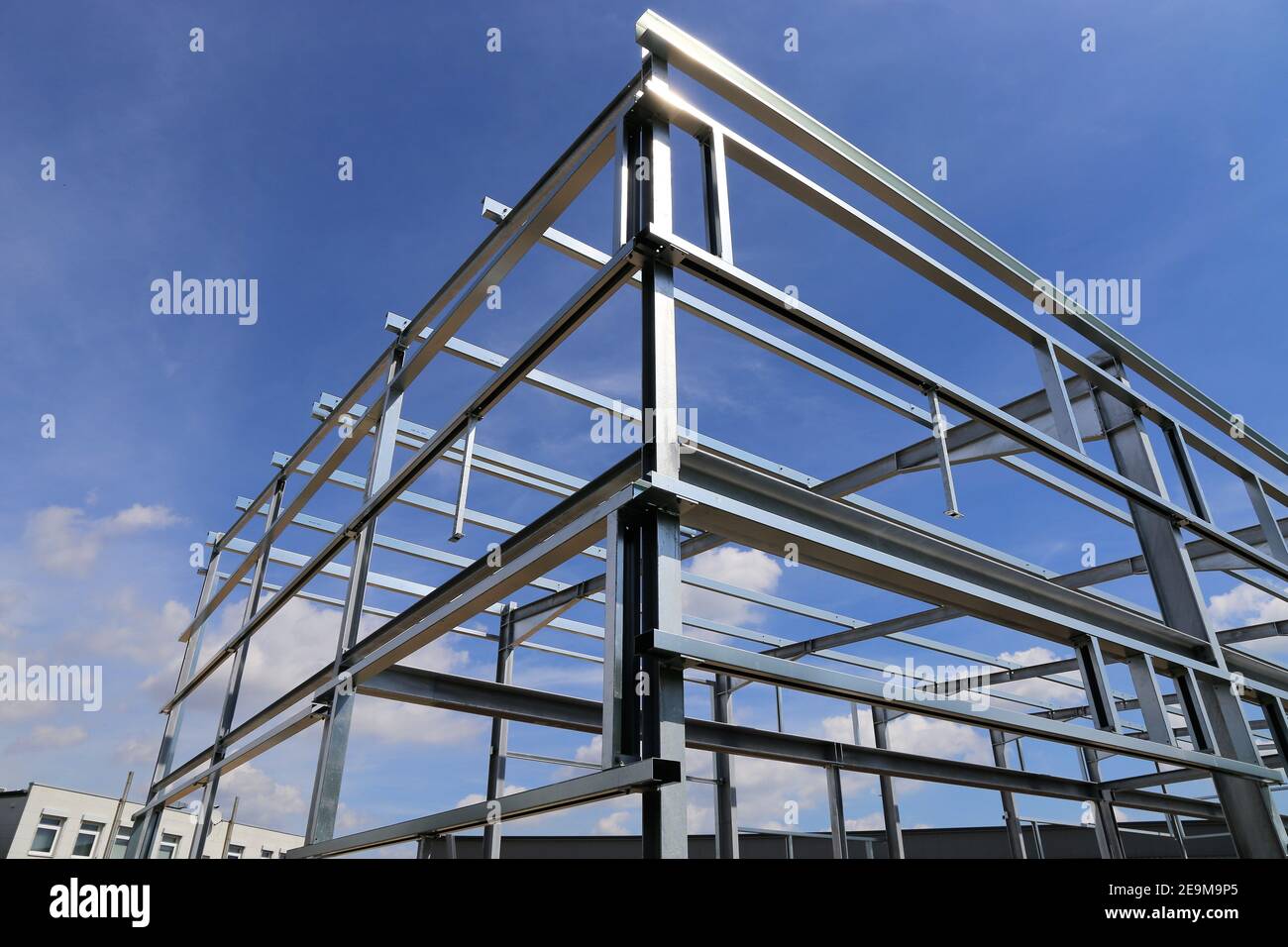Commercial building, trade hall under construction Stock Photo - Alamy