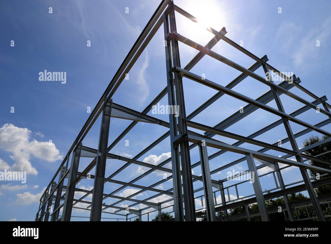 Commercial building, trade hall under construction Stock Photo - Alamy