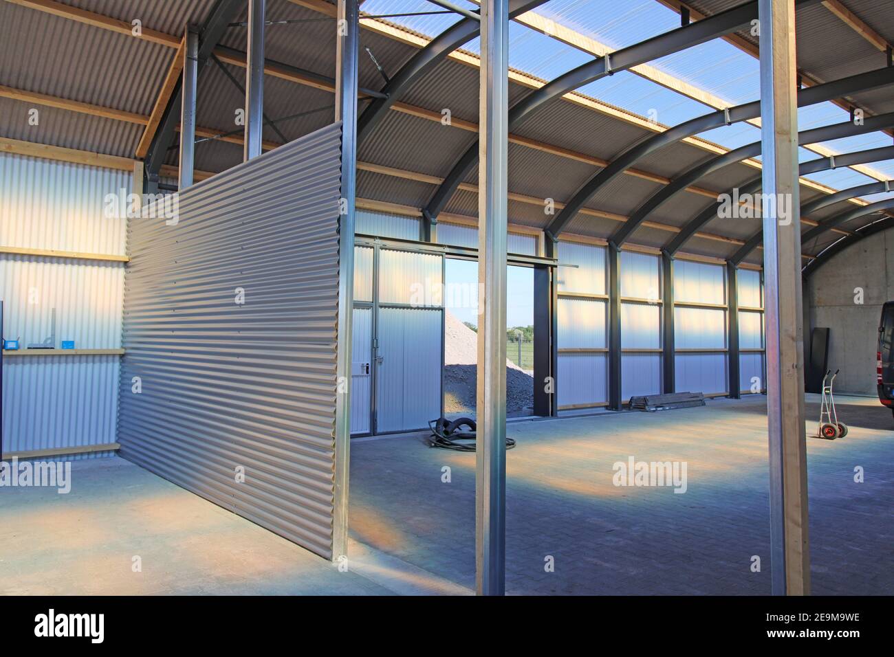Commercial building, trade hall under construction Stock Photo - Alamy