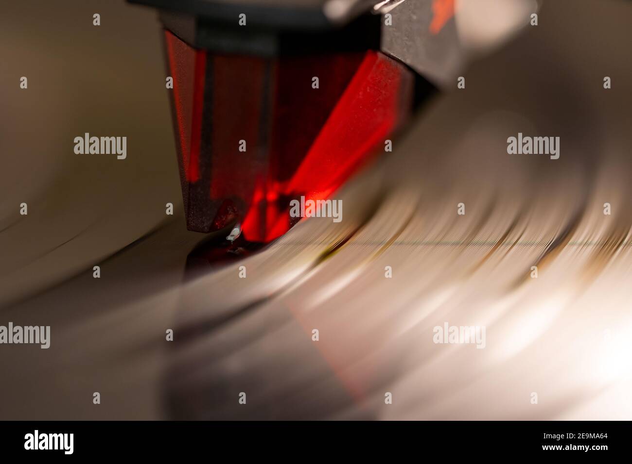 Close-up of Vinyl Record and Turntable Sound Pick-up With Needle Stock ...