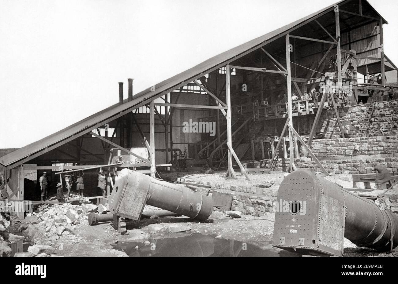 Late 19th century photograph - Witwatersrand Gold Mining Company, South ...