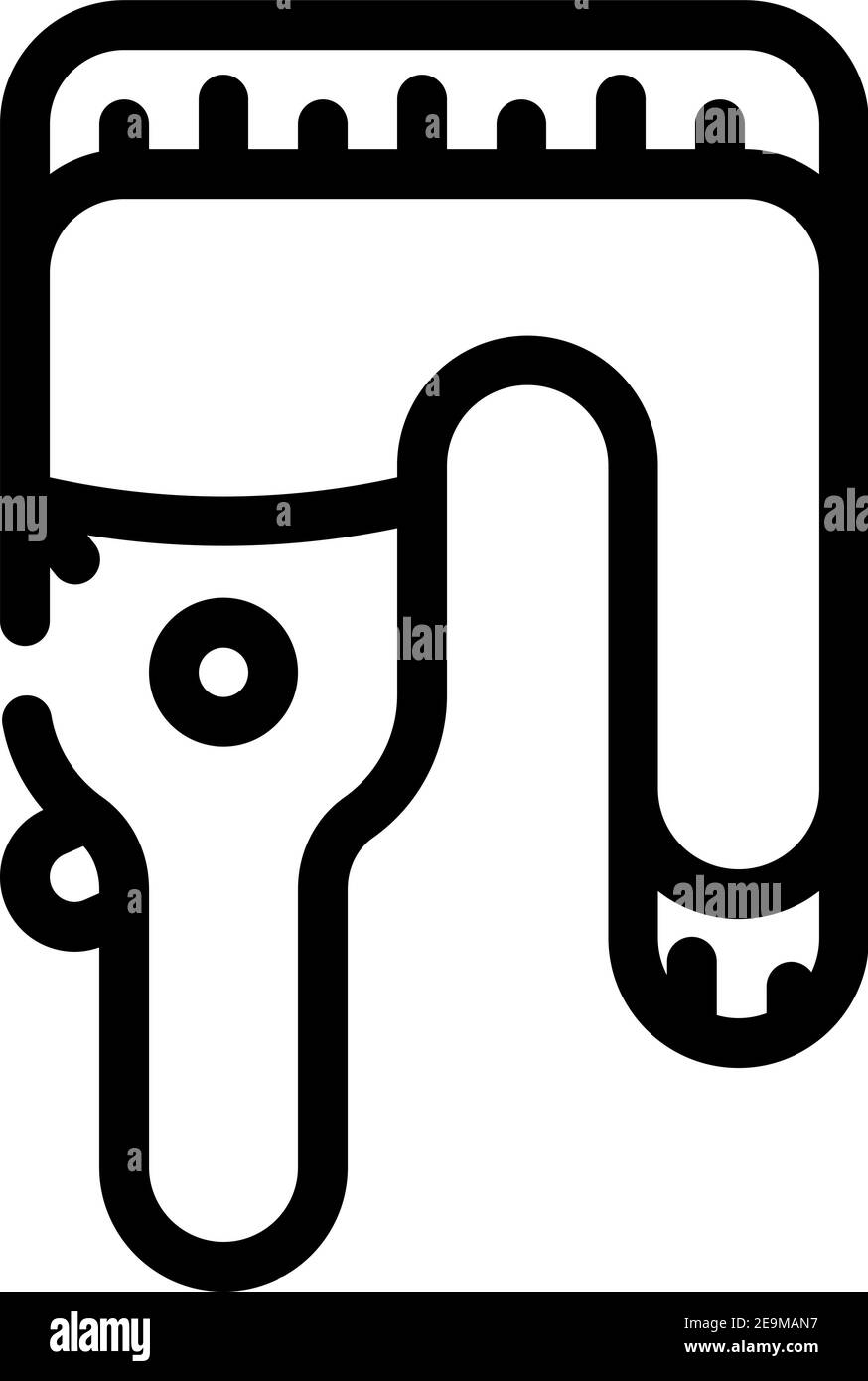 body measuring tape line icon vector illustration Stock Vector Image ...