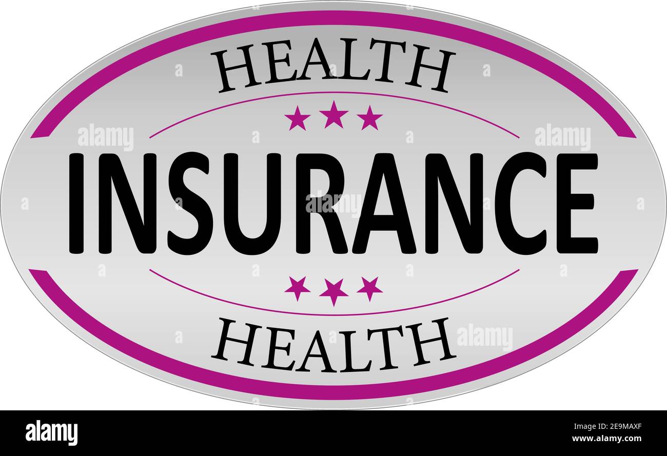 Health insurance. Badge icon. Flat vector illustration on white ...