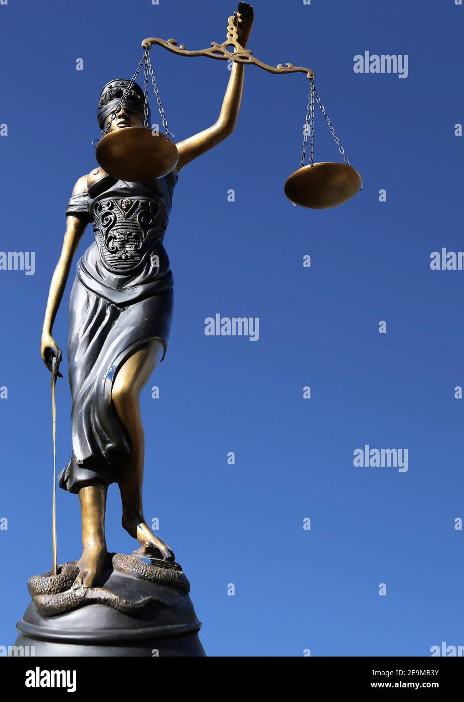 Justitia, symbol of law and justice Stock Photo - Alamy