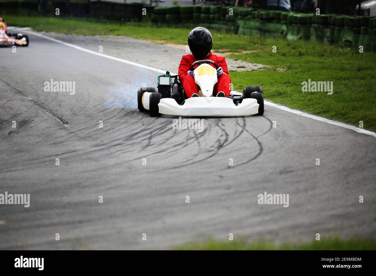 Hobby kart driver at a race (Germany Stock Photo - Alamy