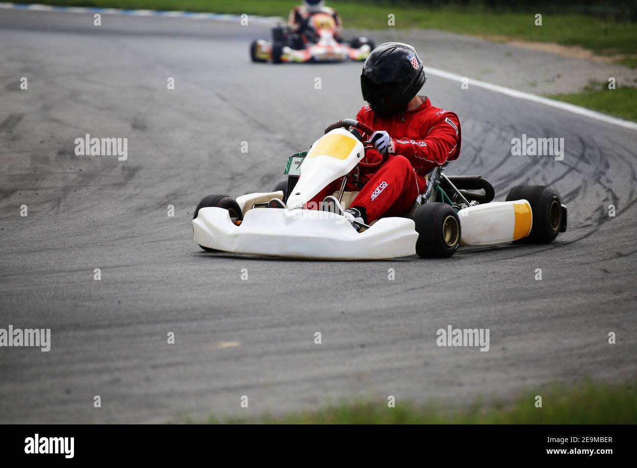Hobby kart driver at a race (Germany Stock Photo - Alamy