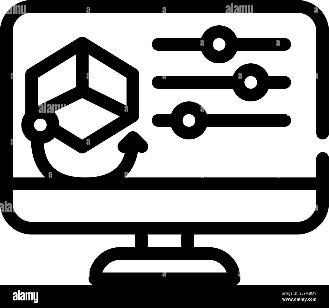 layers virtual reality line icon vector illustration Stock Vector Image ...
