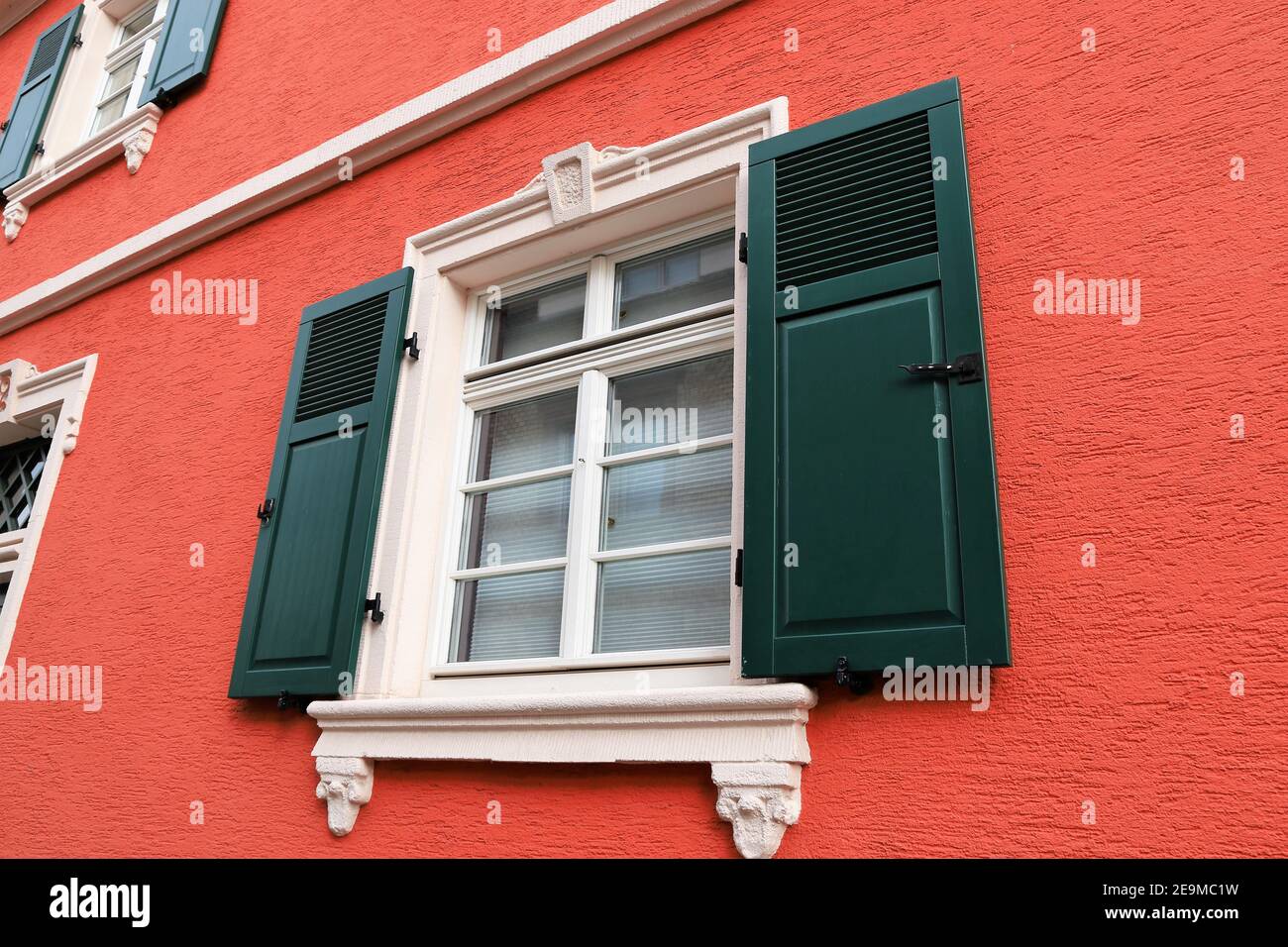 Window with wooden shutters Stock Photo - Alamy