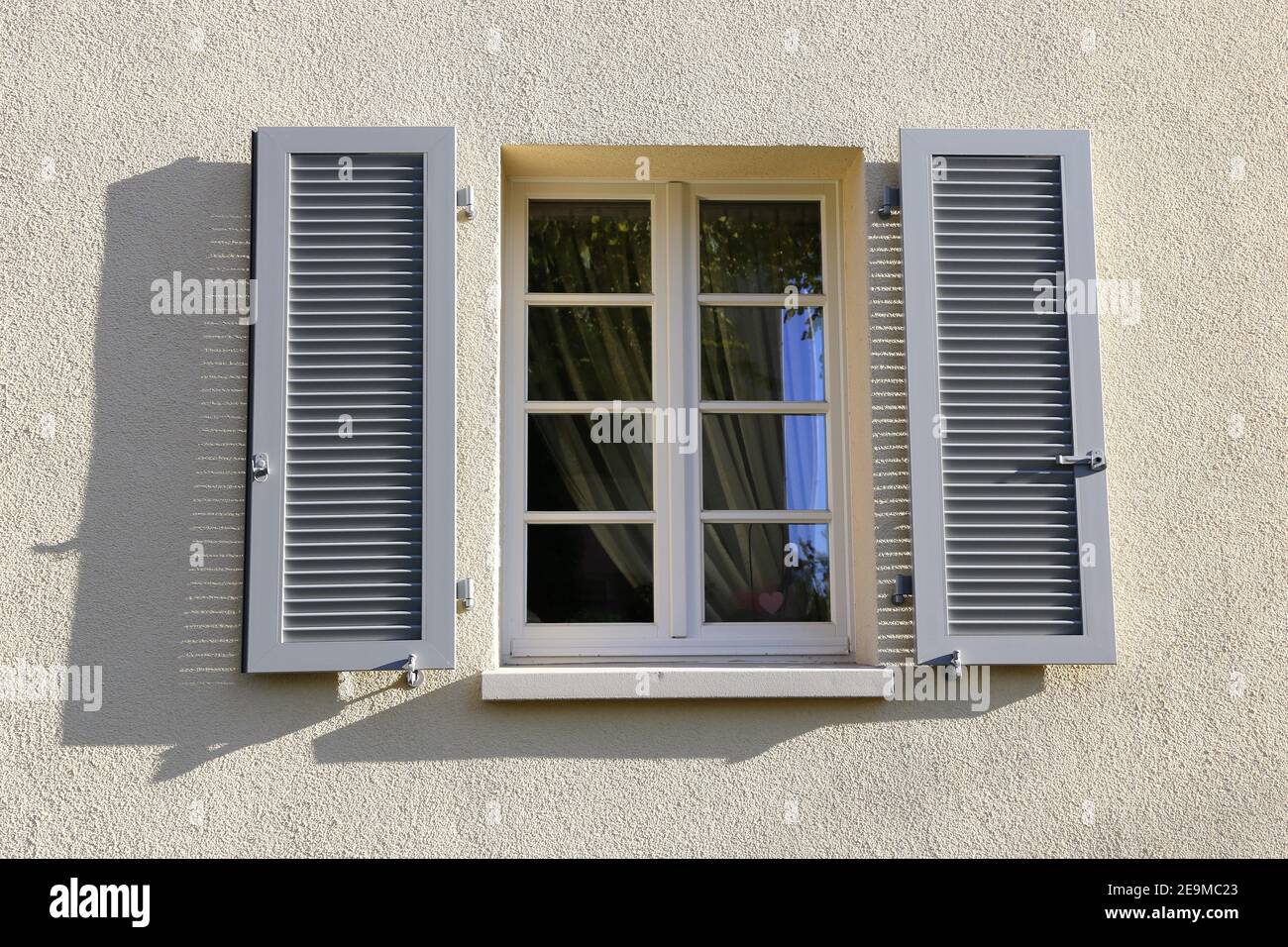 Window with wooden shutters Stock Photo - Alamy