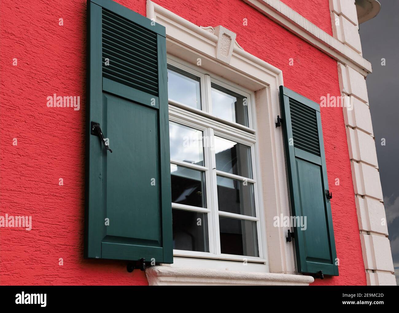 Window with wooden shutters Stock Photo - Alamy
