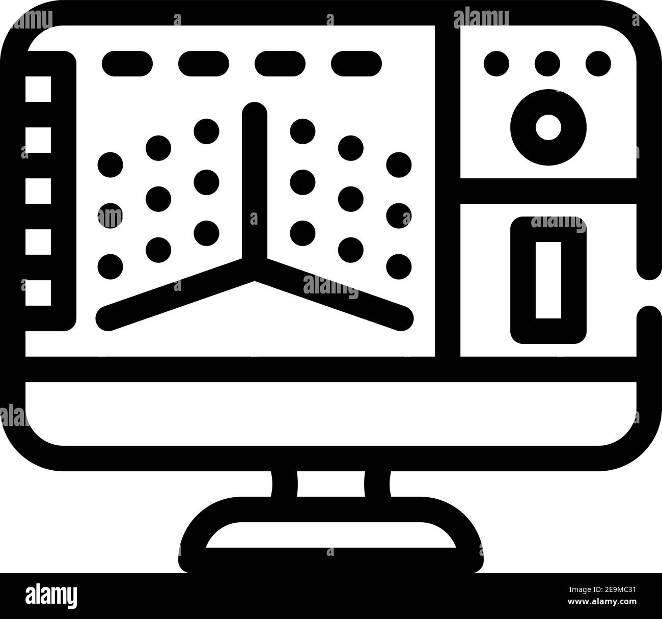 color matching line icon vector illustration flat Stock Vector Image ...