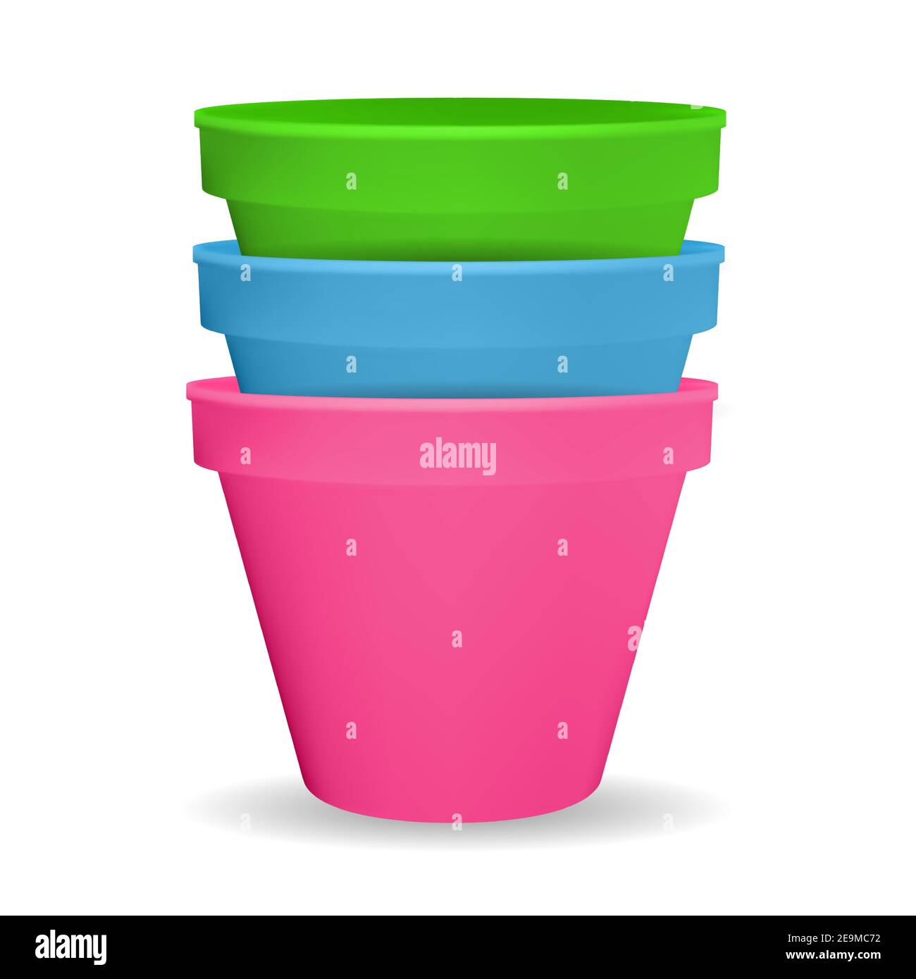Realistic 3d flower pot. design element. Vector Illustration Stock ...