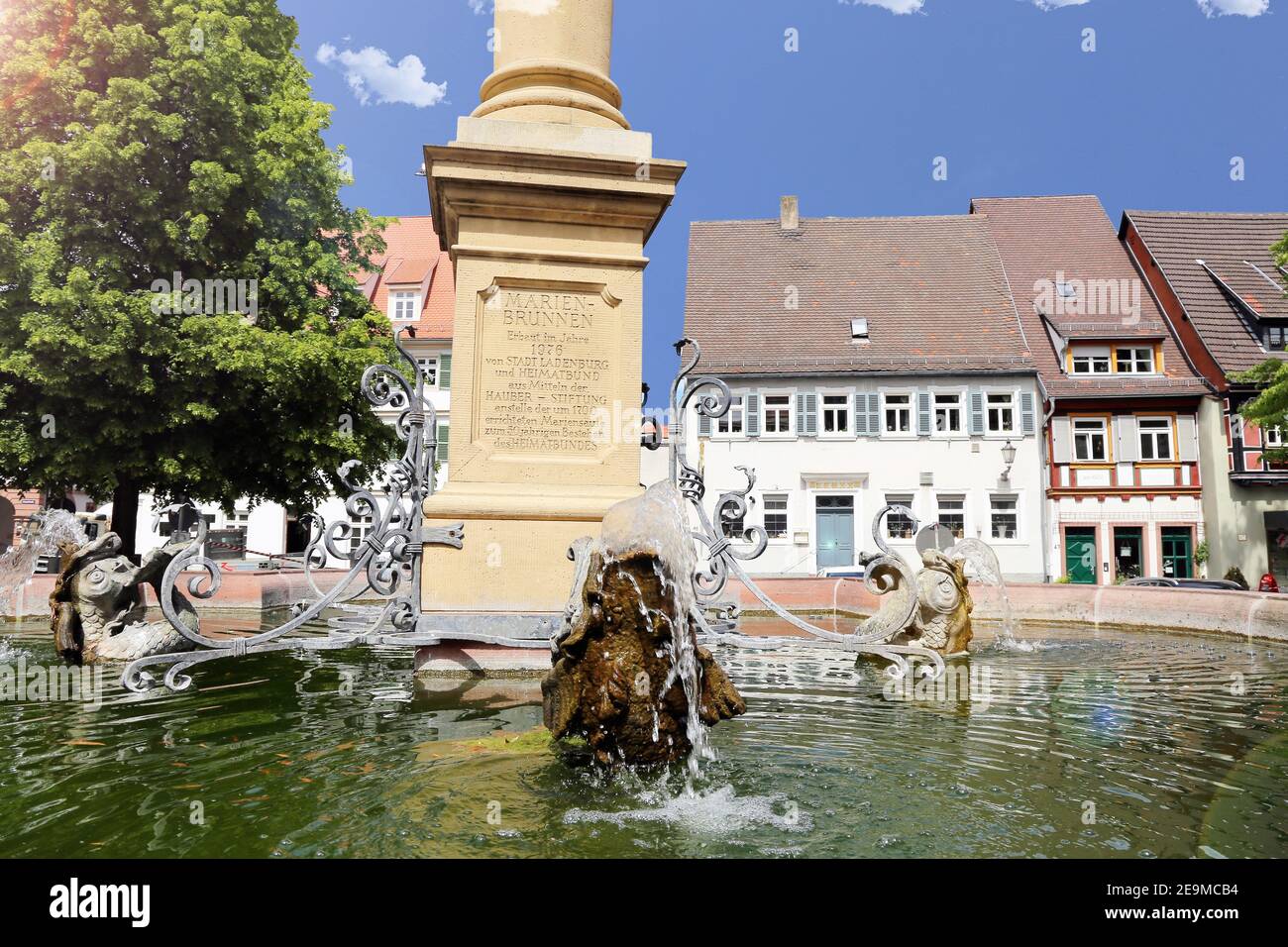 The historical city center of Ladenburg (Baden-Wurttemberg, Germany ...