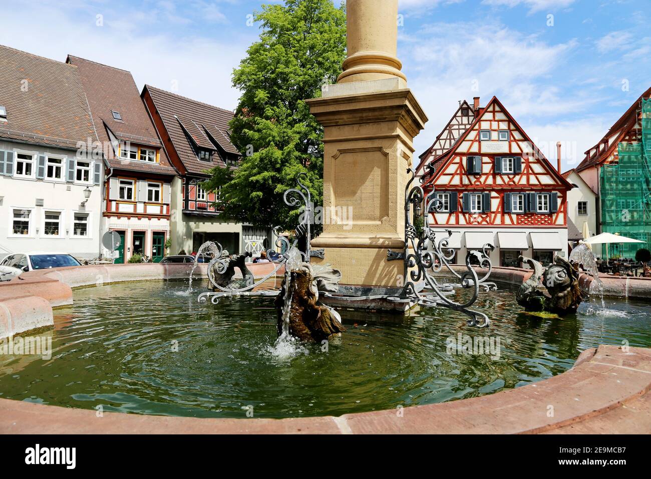 The historical city center of Ladenburg (Baden-Wurttemberg, Germany ...