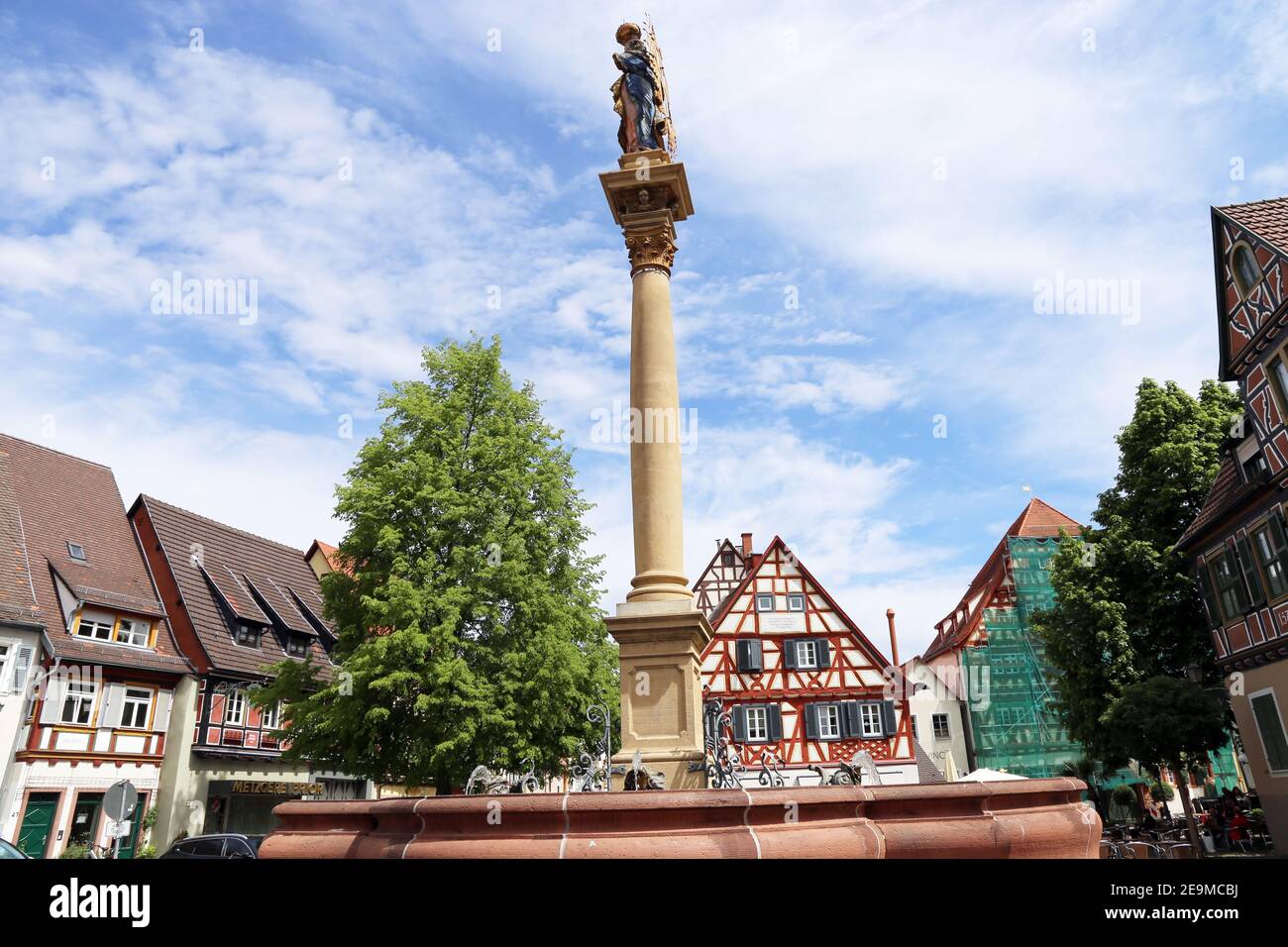 The historical city center of Ladenburg (Baden-Wurttemberg, Germany ...