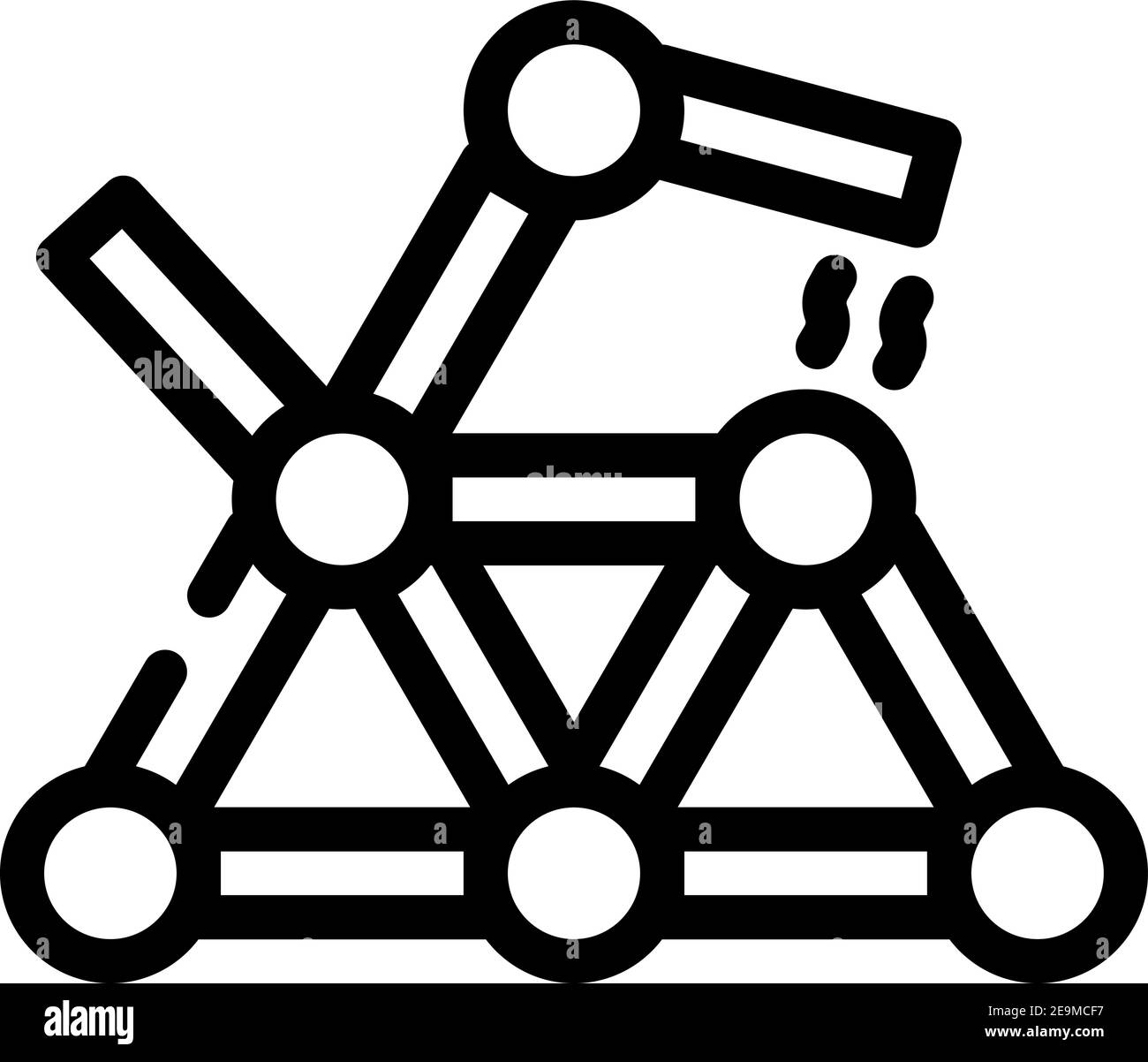 magnetic toy line icon vector illustration flat Stock Vector Image ...