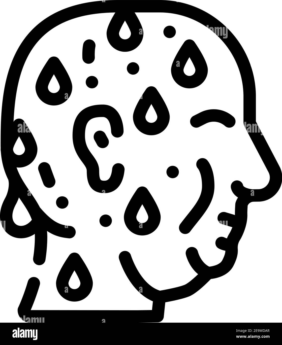 excessive sweating line icon vector illustration flat Stock Vector ...