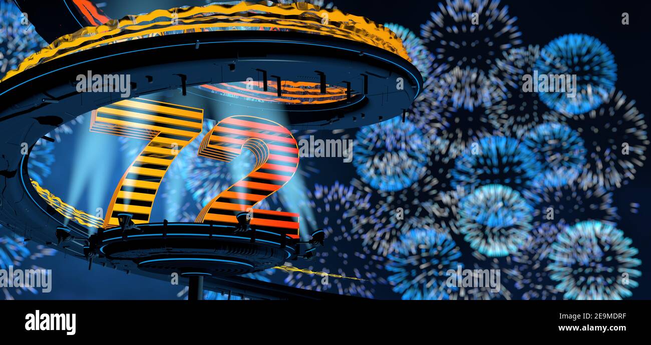 3d number 72 hi-res stock photography and images - Alamy