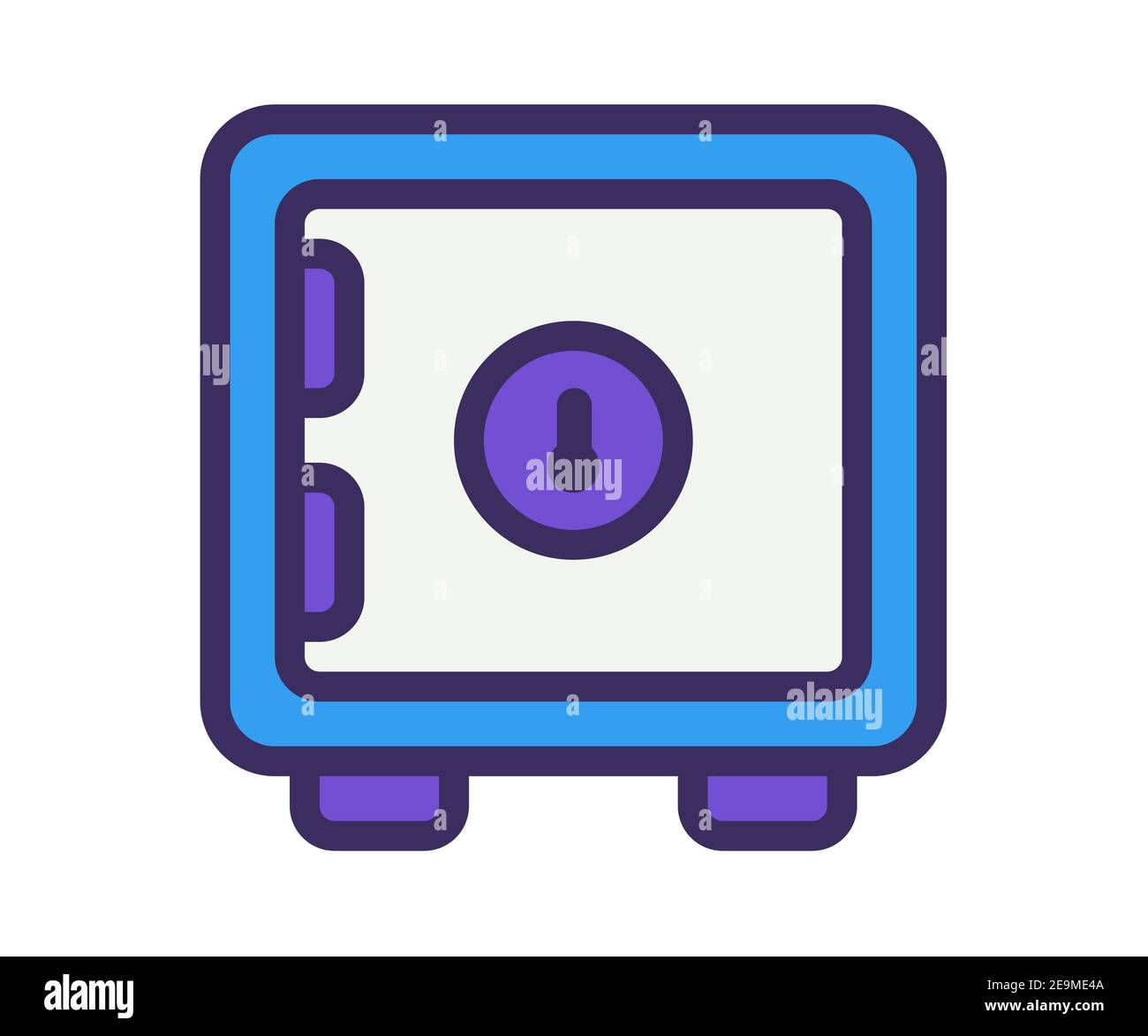 secure storage safe box single isolated icon with filled line style ...