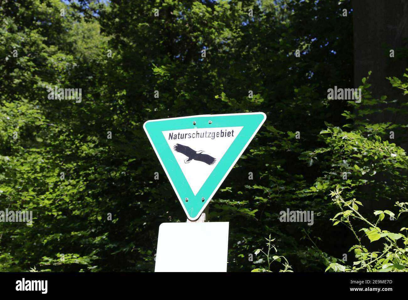 Official german sign for nature reserves (Germany Stock Photo - Alamy