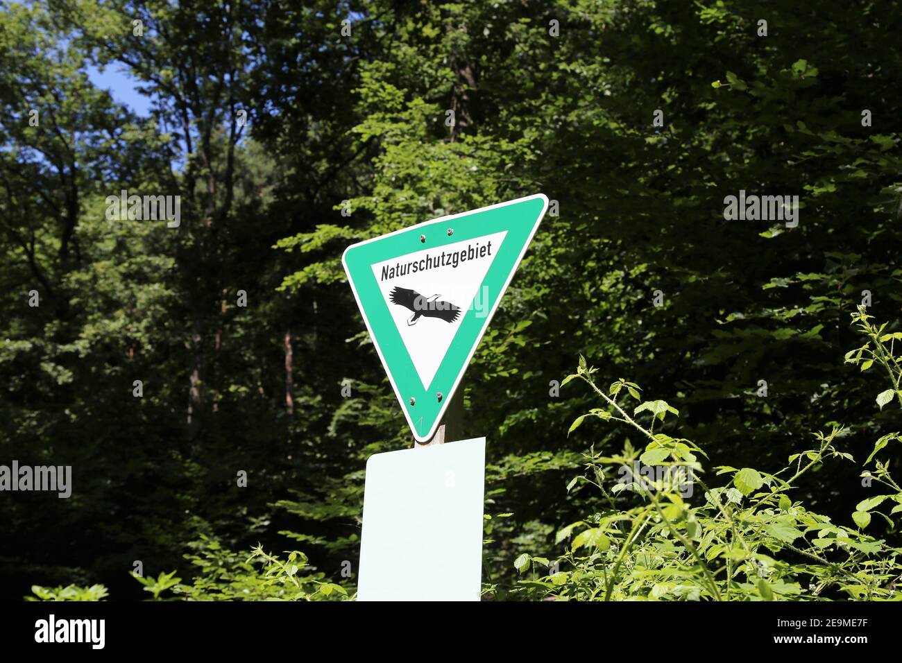 Official german sign for nature reserves (Germany Stock Photo - Alamy