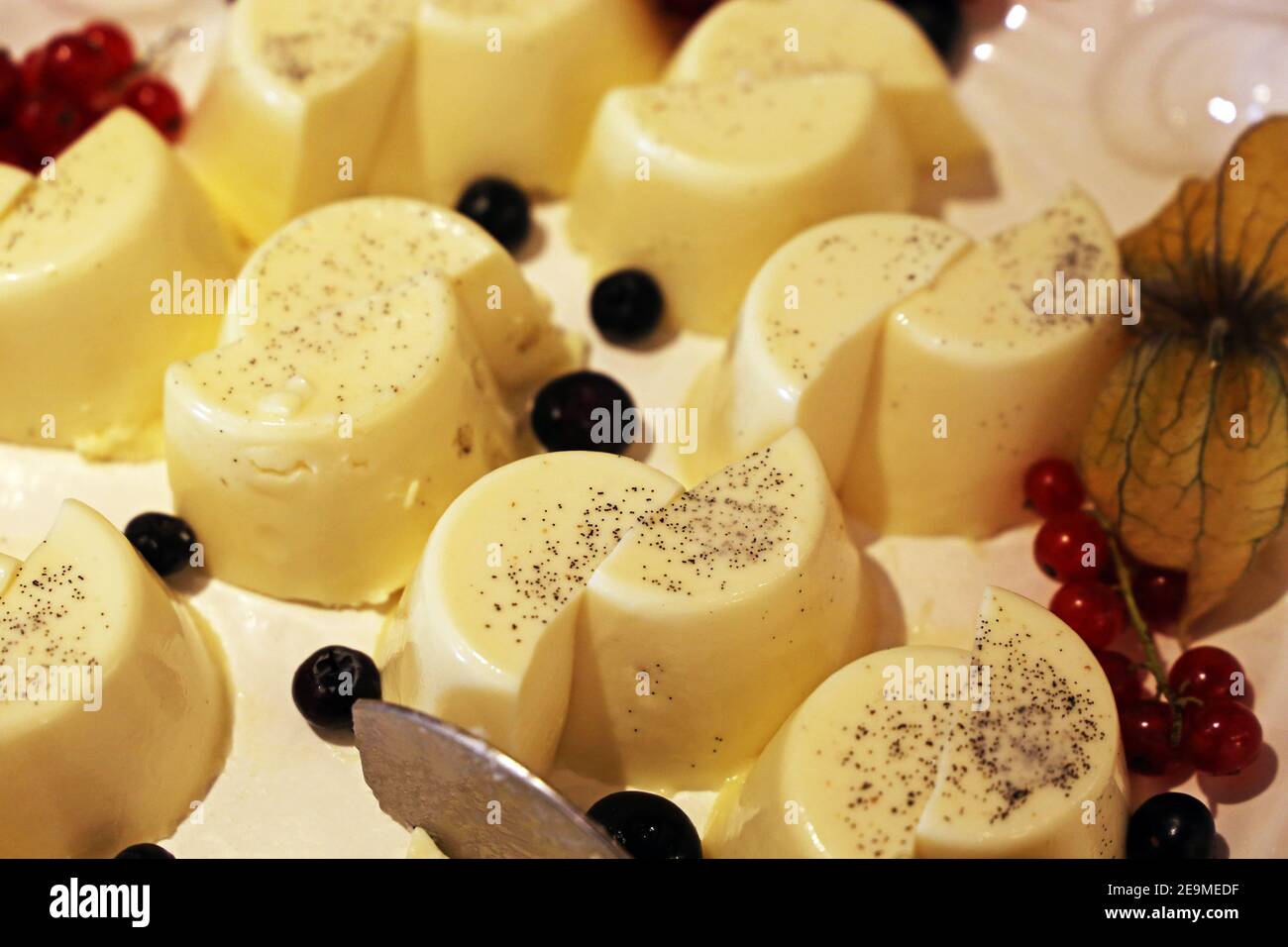 Original italian Panna Cotta Stock Photo - Alamy