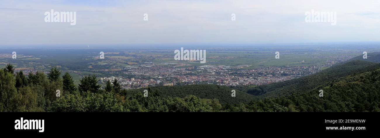 Panorama of the Palatinate Forest, largest contiguous forest area in ...