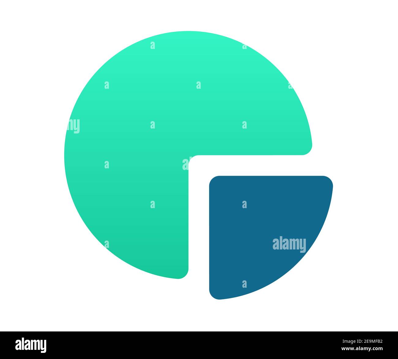 pie chart budget report single isolated icon with gradient style vector ...