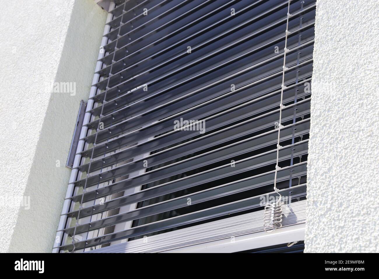 Window with external venetian blind, exterior shot Stock Photo - Alamy