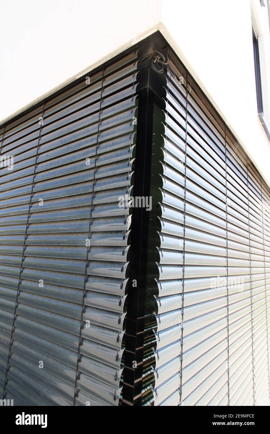 Window with external venetian blind, exterior shot Stock Photo - Alamy