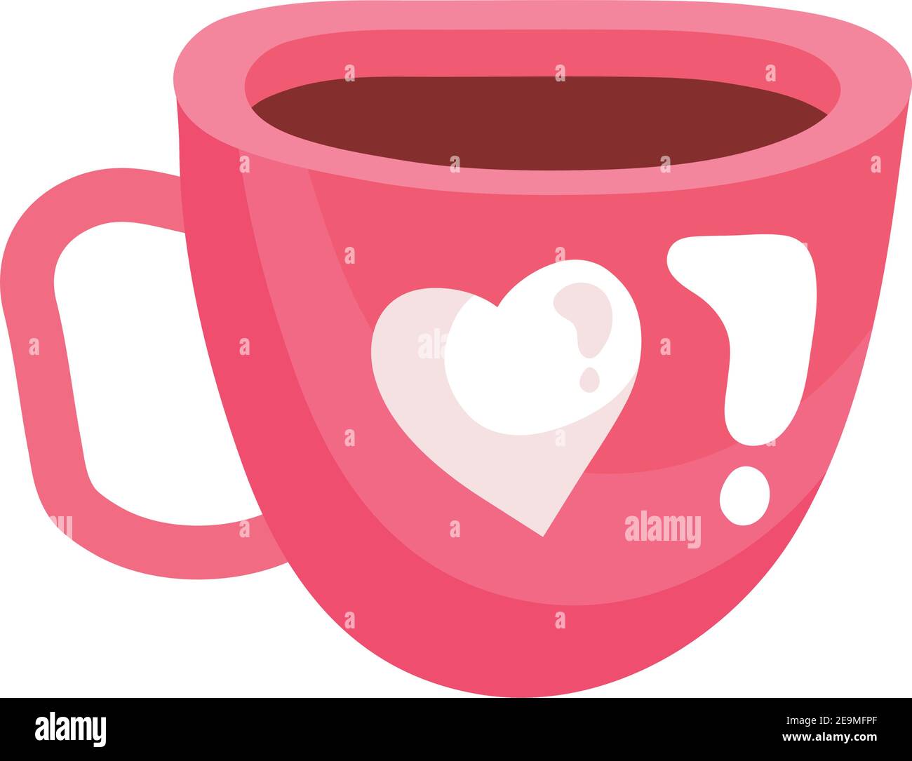 heart love romantic in ceramic cup Stock Vector Image & Art - Alamy