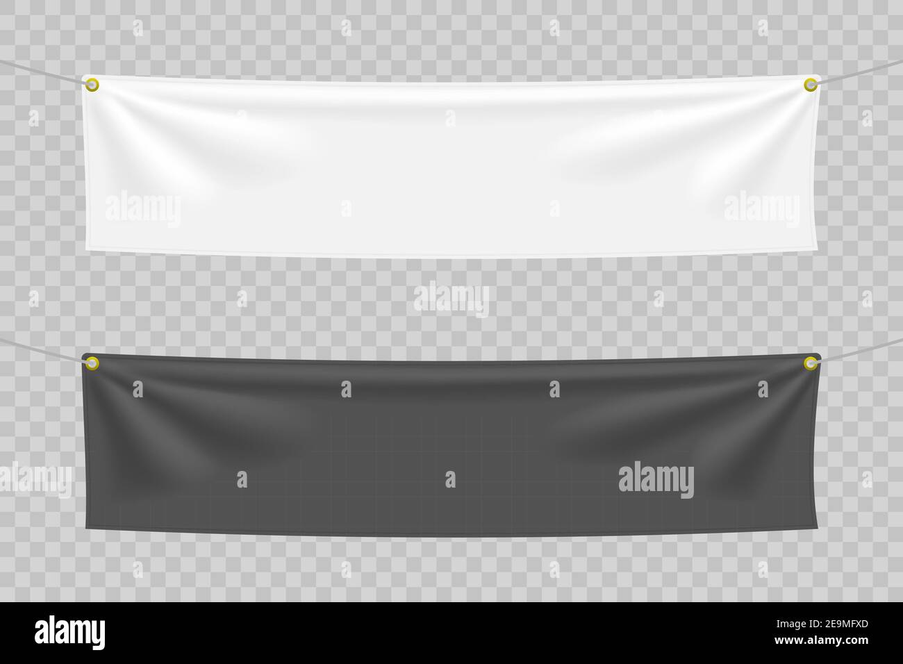 Realistic white advertising textile Stock Vector Images - Alamy