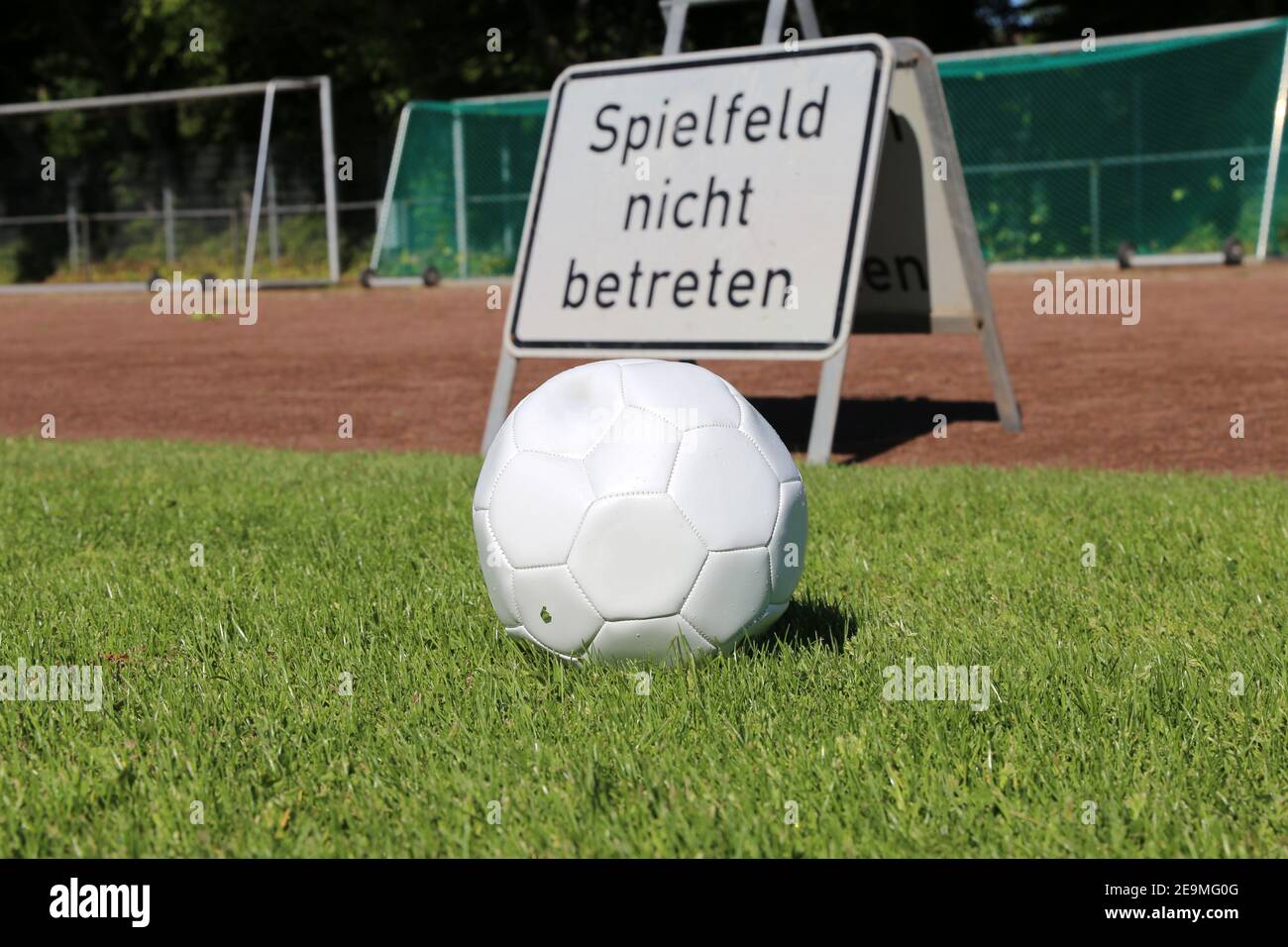 Symbol image for a cancelled or closed season in amateur football with ...