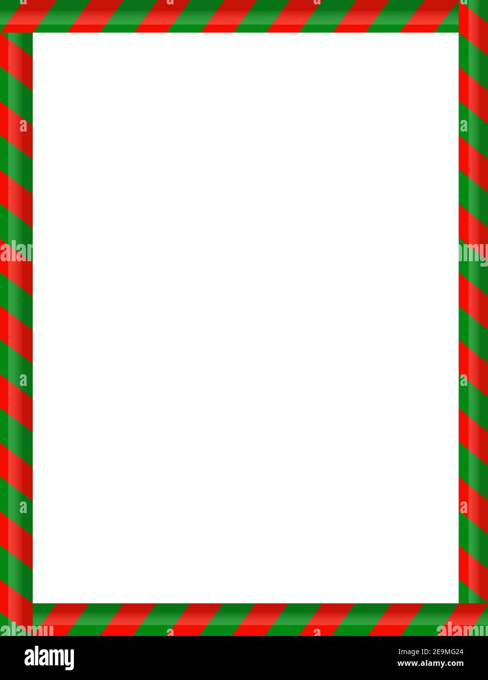 Candy Cane caramels as border frame white background, Christmas New ...
