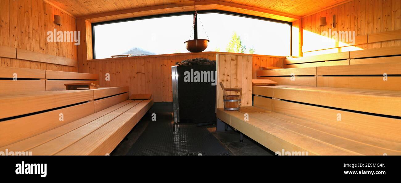 New Finnish sauna Stock Photo - Alamy
