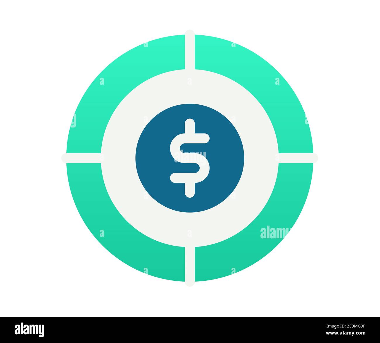 target profit goal single isolated icon with gradient style vector ...