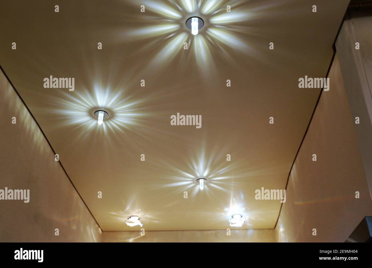 New modern lacquer stretch ceiling Stock Photo - Alamy