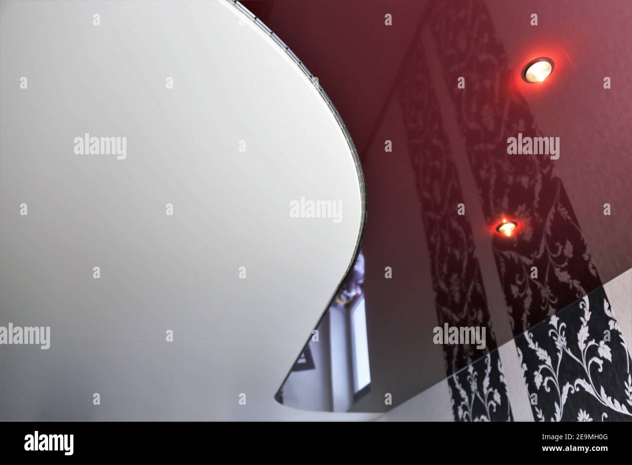 New modern lacquer stretch ceiling Stock Photo - Alamy